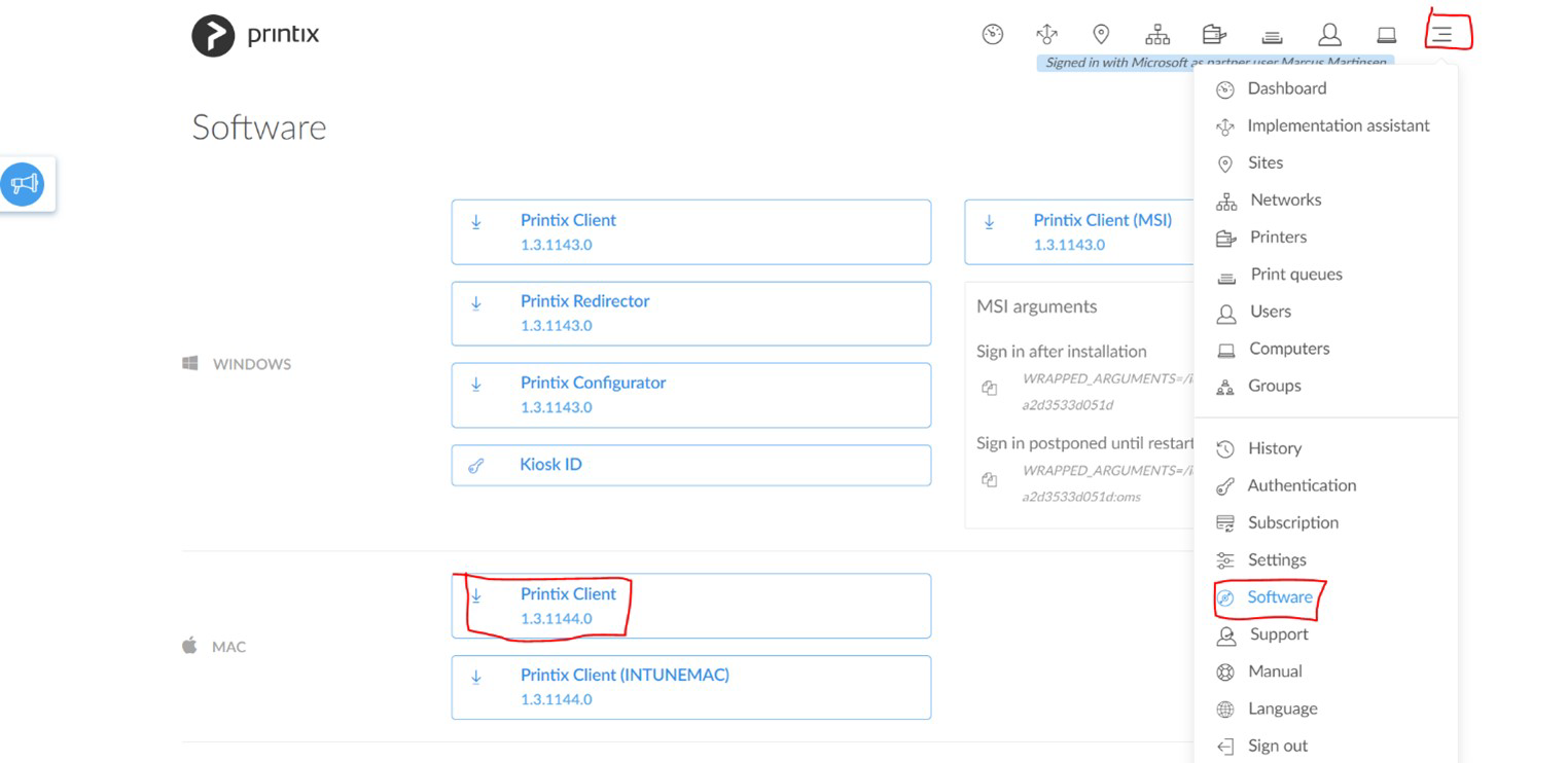 Printix guide för Mac – Team8